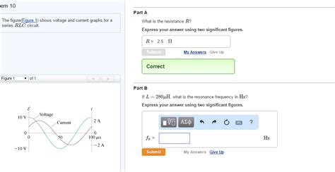 Solved The Figure Figure 1 Shows Voltage And Current Graphs