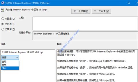 微软将从下周起禁止ie运行vbscript脚本 附通过组策略开启运行方法 蓝点网