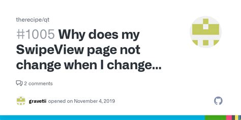 Why Does My SwipeView Page Not Change When I Change The Tab In The TabBar In QML Issue 1005