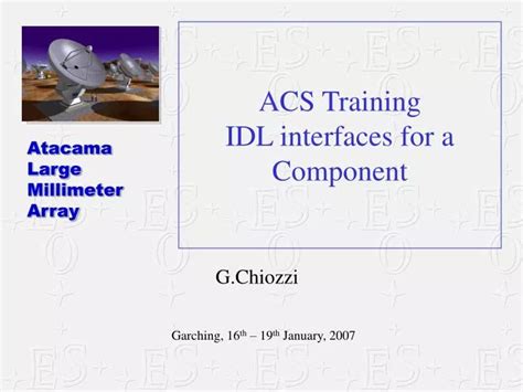 PPT ACS Training IDL Interfaces For A Component PowerPoint Presentation ID