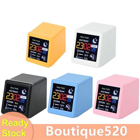 Wifi Clock Desktop Digital Weather Clock Smart Weather Station For Home