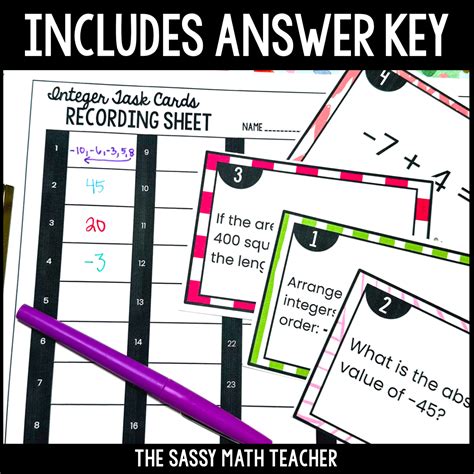 Comparing And Ordering Integers On A Number Line Integer Operations