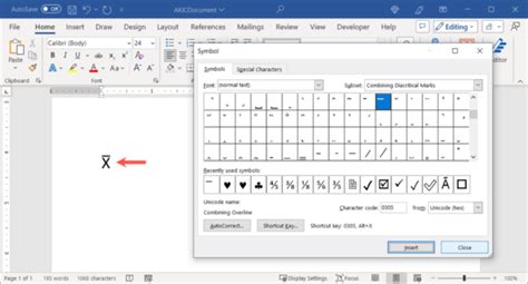 How To Type The X Bar Symbol In Microsoft Word