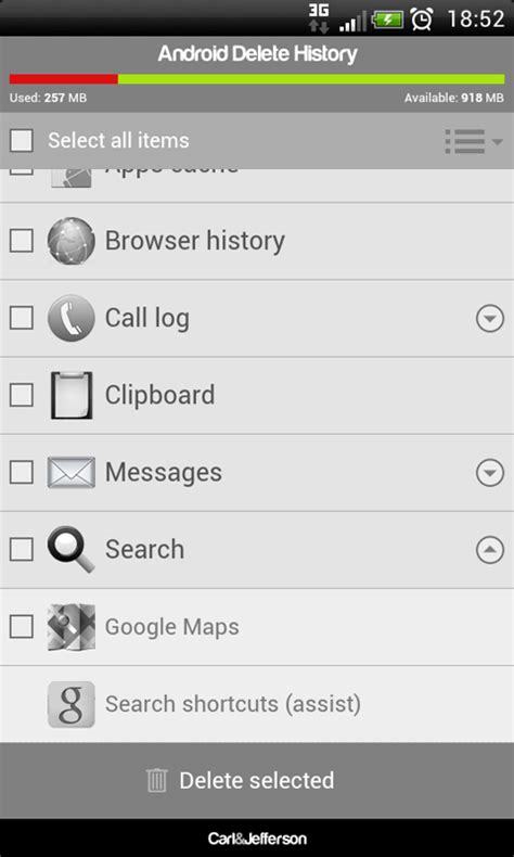 android delete history app on amazon appstore