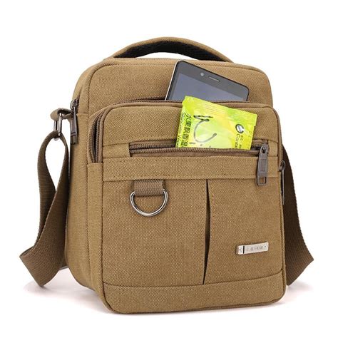 New Casual Mens Canvas Shoulder Bag Messenger Lightweight Small Travel Bag