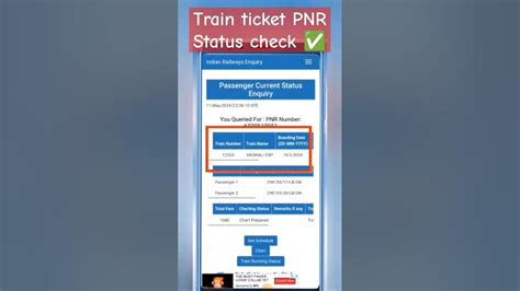 Train Ticket Enquiry How To Check Pnr Status For Irctc App Online