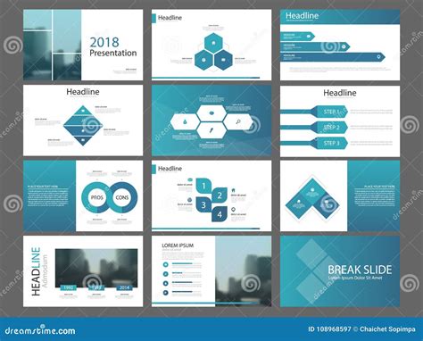 Blue Triangle Bundle Infographic Elements Presentation Template