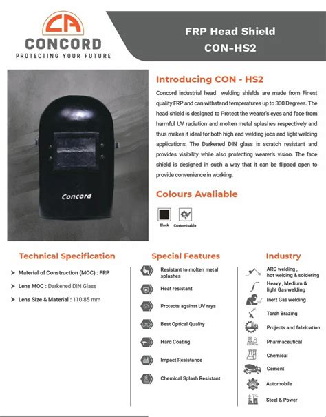 FRP Head Shield For Industrial At Piece In Tiruchirappalli ID