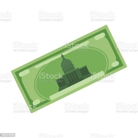 흰색 배경에 고립 된 만화 스타일의 달러 지폐 아이콘입니다 미국 국가 상징 스톡 벡터 일러스트입니다 경제에 대한 스톡 벡터 아트 및 기타 이미지 Istock