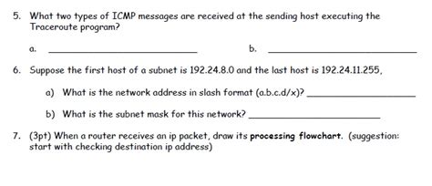 Solved What Two Types Of ICMP Messages Are Received At Chegg Com