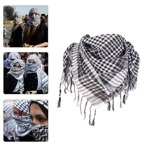 Ch【ready Stock】 Muslims Arab Keffiyeh Shemagh Head Scarf Arabian Dubai