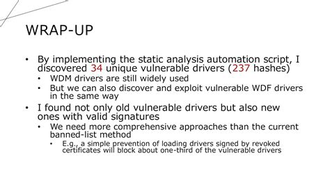 static analysis automation for hunting vulnerable kernel drivers