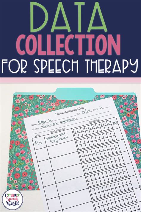 Speech Therapy Data Collection Chart Template Freebie