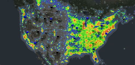 Usa Light Pollution Map Printable Map Of Usa