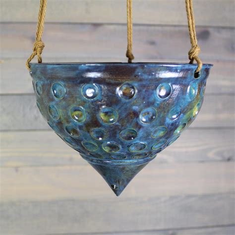 Ceramic Hanging Planter Hanging Succulent Pot With Dimples Indoor