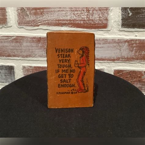 F Plasman Dining 525 Vintage 966 Wood Log Chunk Salt Shaker Unique Native American Poshmark