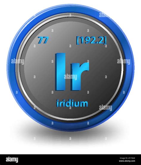 Iridium Chemical Element Chemical Symbol With Atomic Number And Atomic