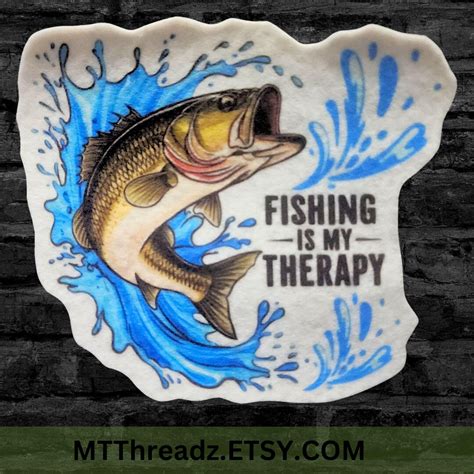 Funny Fish Patch Fishing Is My Therapy Fishing Life Patch Dad Joke