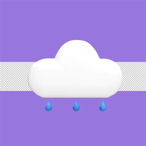 Premium PSD Drizzling D Icon Model Cartoon Style Concept Render Illustration