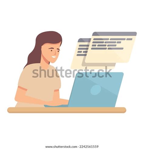 Programming Education Icon Cartoon Vector Computer Stock Vector Royalty Free 2242561559