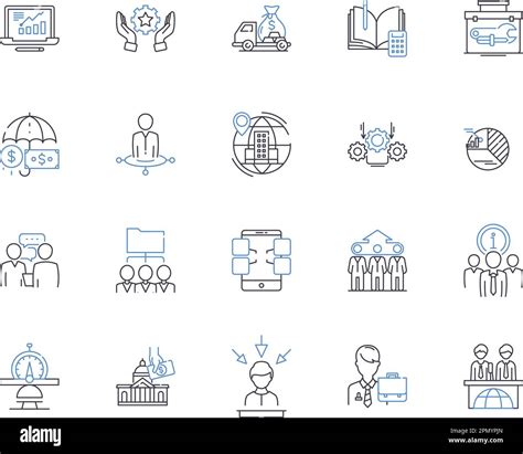 Factory Workflow Outline Icons Collection Factories Workflow