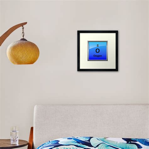 Oxygen Element Tile Periodic Table Framed Art Print For Sale By