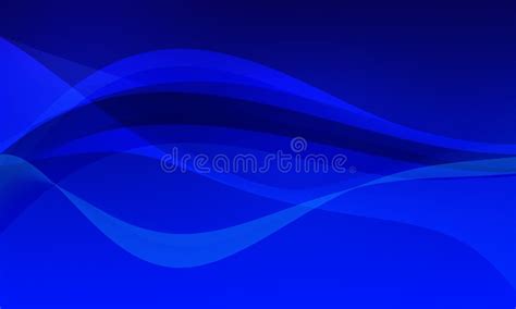Blue Lines Curves Wave Soft Gradient Abstract Background For Artwork Design Stock Illustration
