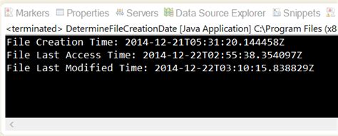 Determine File Creation Date Java Techiworks