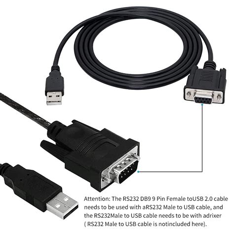 JUNSUNMAY 6 Feet RS232 DB9 Female To USB 2 0 Cable Only Use For Programmable Logic Controller