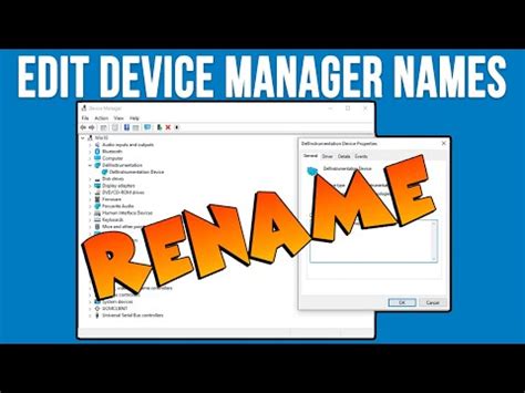 How To Rename Hardware Items In Device Manager