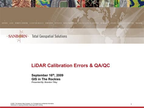 Lidar Qa Qc Presentation Ppt