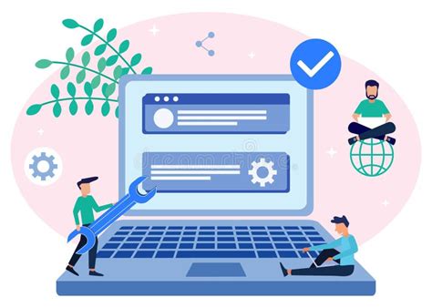 Illustration Vector Graphic Cartoon Character Of Programming Stock