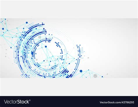 Polygonal Science Background With Connecting Dots Vector Image