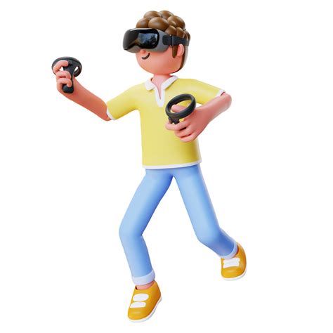 3d Render Man Using Vr 13271455 Png