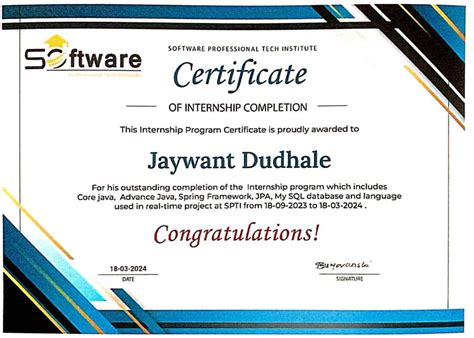 Jay Dudhale On Linkedin Internship Techinternship Corejava