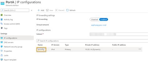 manually configure load balancing on azure sophos firewall