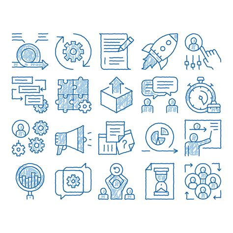 Scrum Agile Icon Hand Drawn Illustration 19476454 Vector Art At Vecteezy