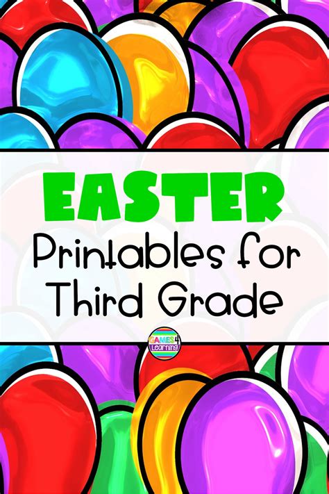 Third Grade Easter Printables Math Writing Prompts And More