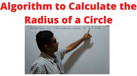 Algorithm To Calculate The Radius Of The Circle YouTube