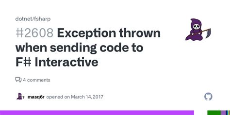 exception thrown when sending code to f interactive · issue 2608