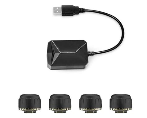 AuCAR USB Intelligent Built In External Sensors Tire Pressure Monitoring System TPMS Match For