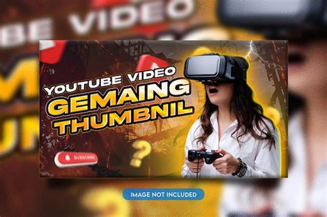 Premium PSD | PSD Modern glow effect youtube video thumbnail template ...