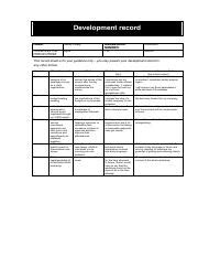 Example CPD Record Plan Babe Development Record NAME James Markerera COVERING THE PERIOD