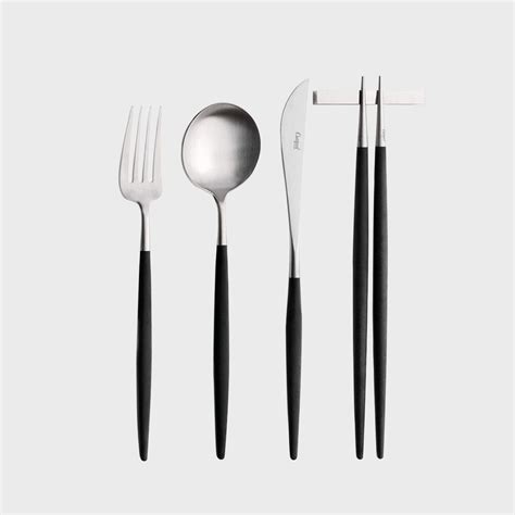 큐티폴 고아 블랙실버 디너스푼디너포크디너나이프젓가락 세트 감도 깊은 취향 셀렉트샵 29cm