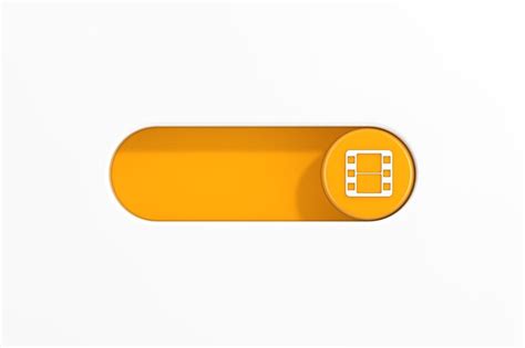 Premium Photo Yellow Toggle Switch Slider With Simple Film Icon 3d Rendering