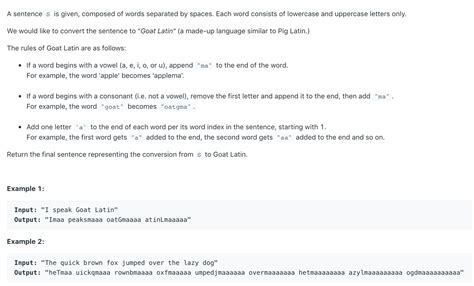 Algorithms 101 Goat Latin In Javascript By Joan Indiana Lyness