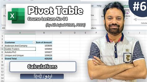 Pivot Table Calculations Excel Pivot Table In Depth Series Tutorial Part 6 Urdu Hindi
