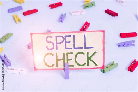 Handwriting Text Spell Check Conceptual Photo To Use A Computer