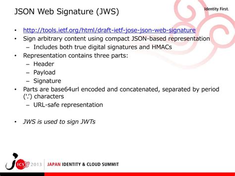 PPT The Emerging JSON REST Based Identity Protocol Suite PowerPoint Presentation ID