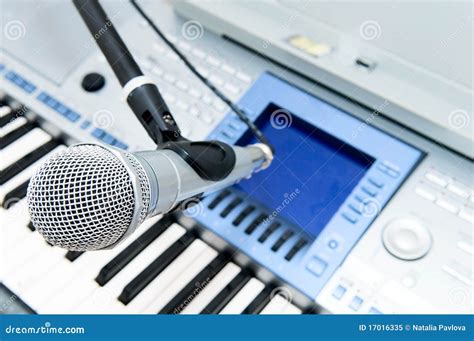 Mike And Keyboard Stock Image Image Of Synthesizer Equipment 17016335